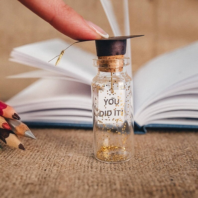You did it graduation gift for student message in a bottle | Etsy
