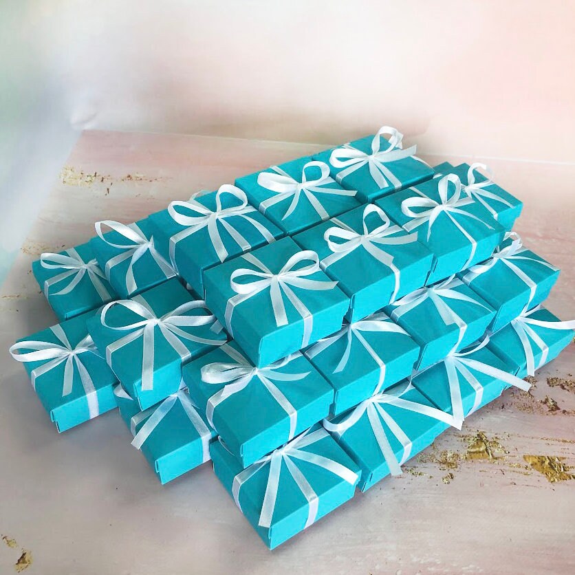 Teal Blue Gift Box for Message in a Bottle Cute Packaging - Etsy