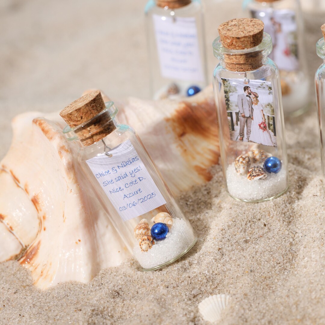 Royal Blue Pearl and White Sand Beach Party Favors for Guests, Wedding ...