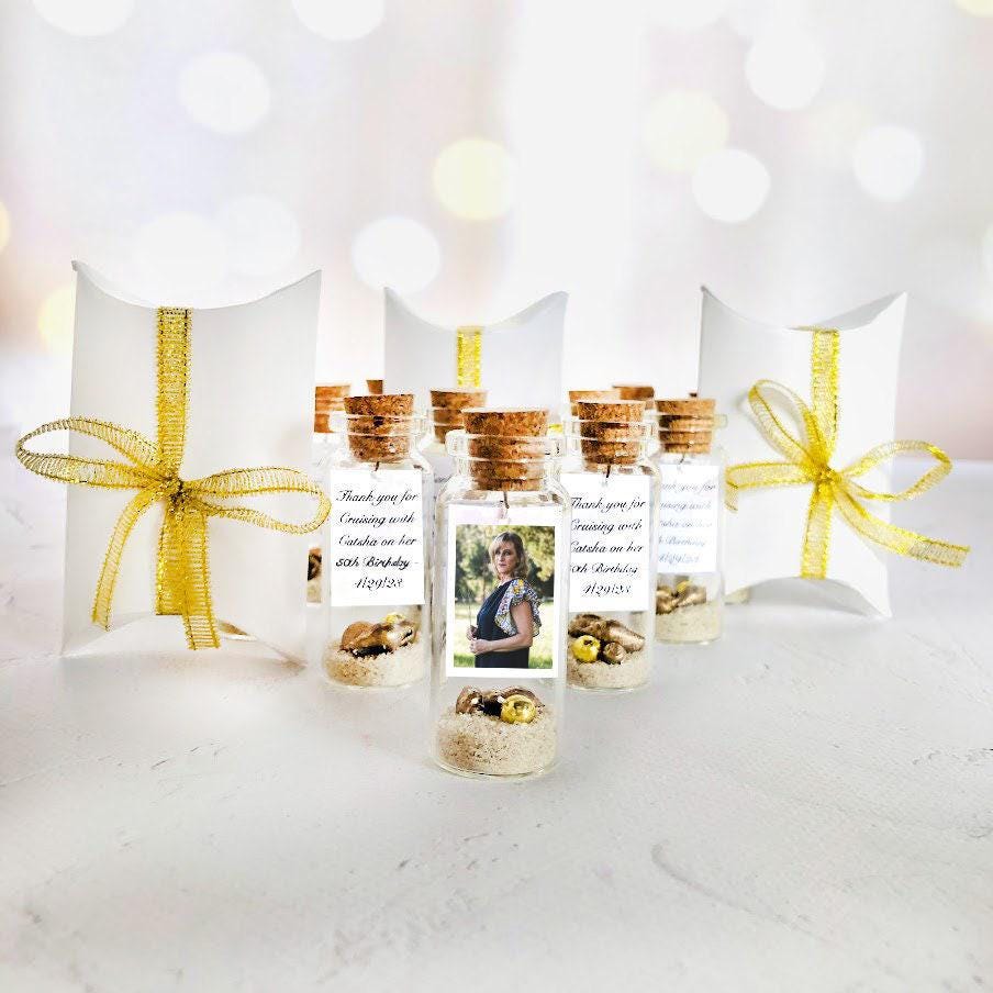 Custom Photo Birthday Party Favors, Personalized 45th, 50th, 60th Party ...