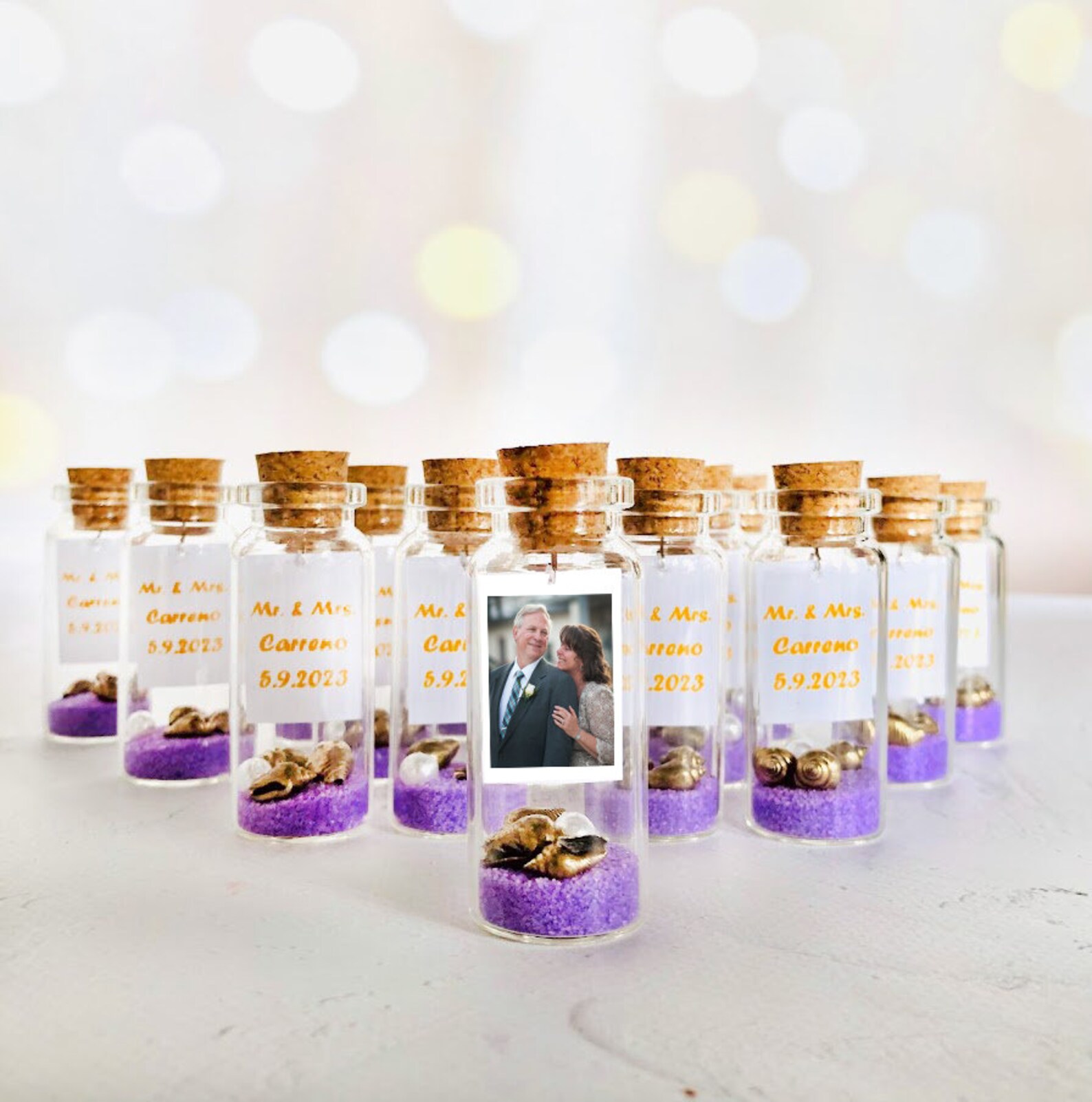 Sand, Shells and Message in a Bottle Beach Wedding Favors, Gifts for ...