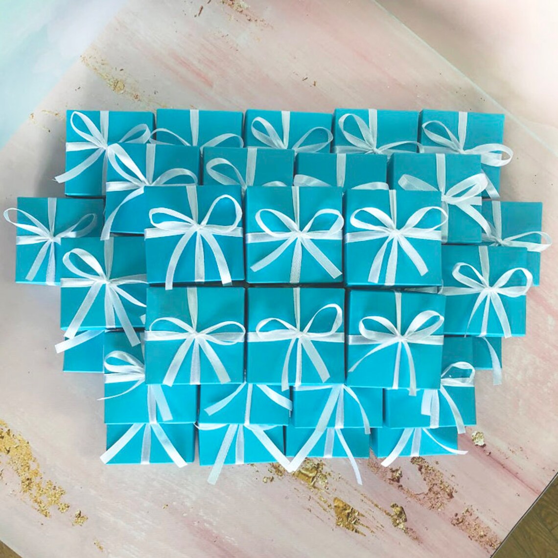 Teal Blue Gift Box for Message in a Bottle Cute Packaging - Etsy