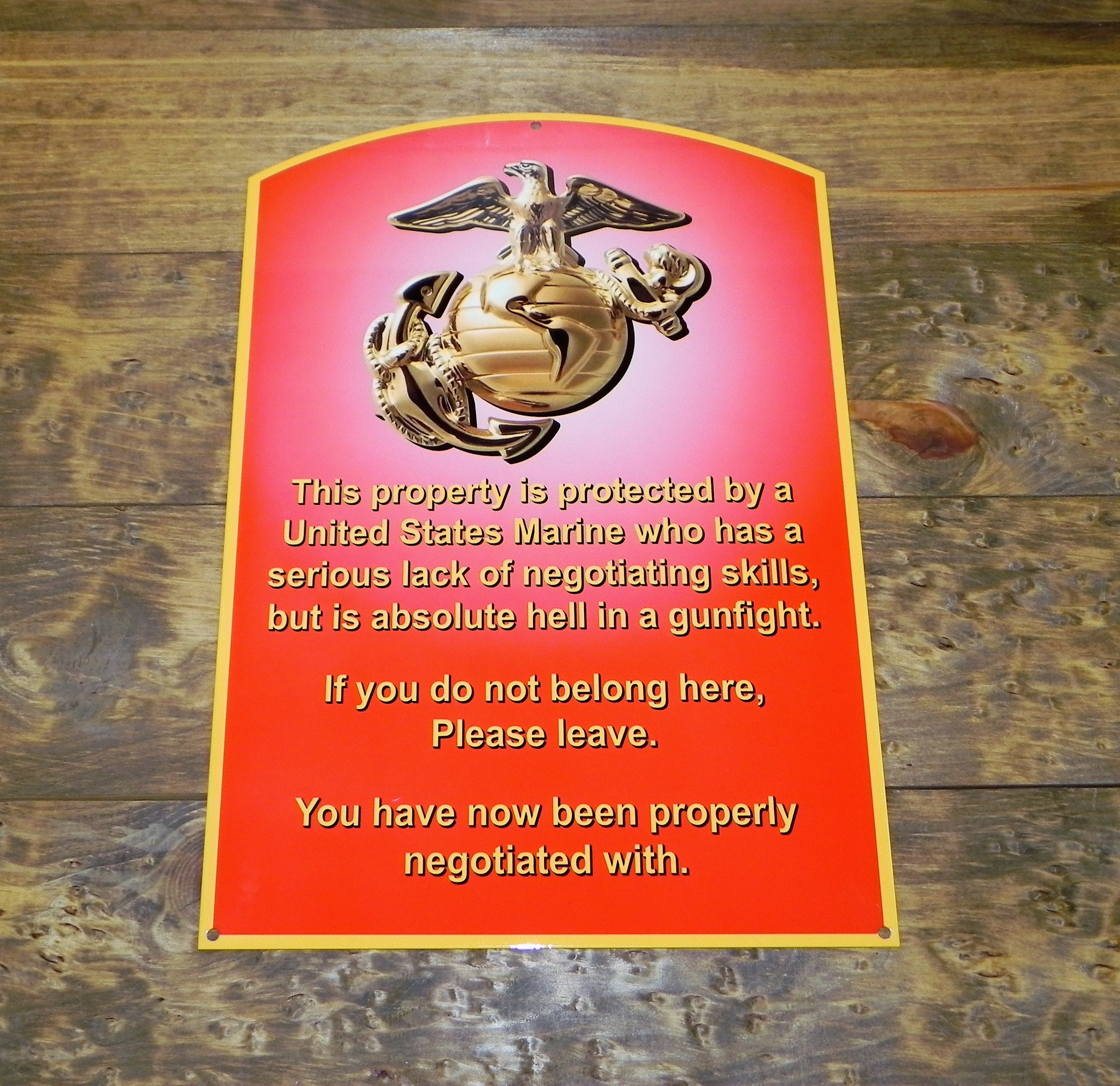 USMC Enlisted Warning steel sign MCEN WARN20 | Etsy