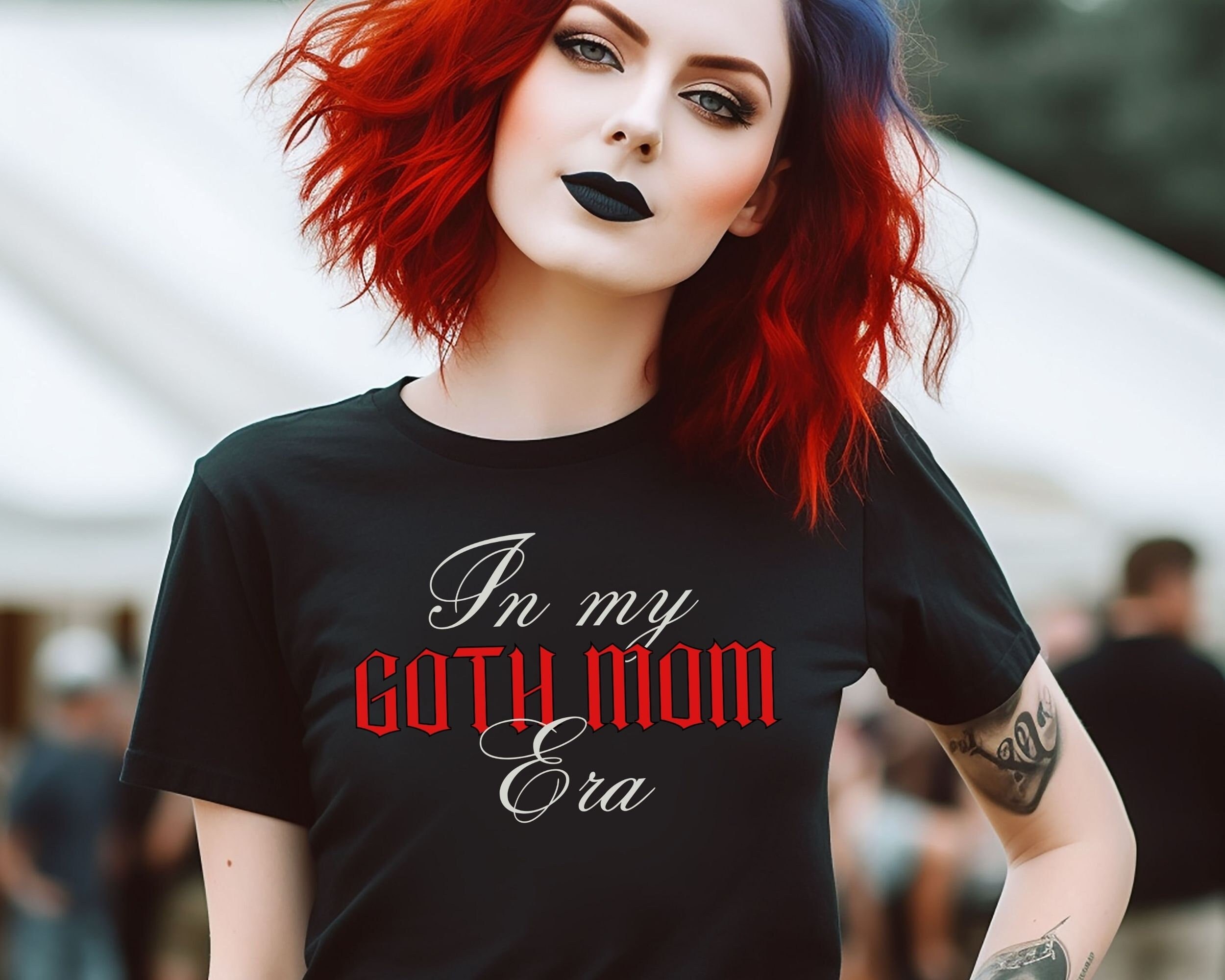 Goth Mom Shirt in My Mom Era Funny Alt Mother Tshirt Elder Emo - Etsy