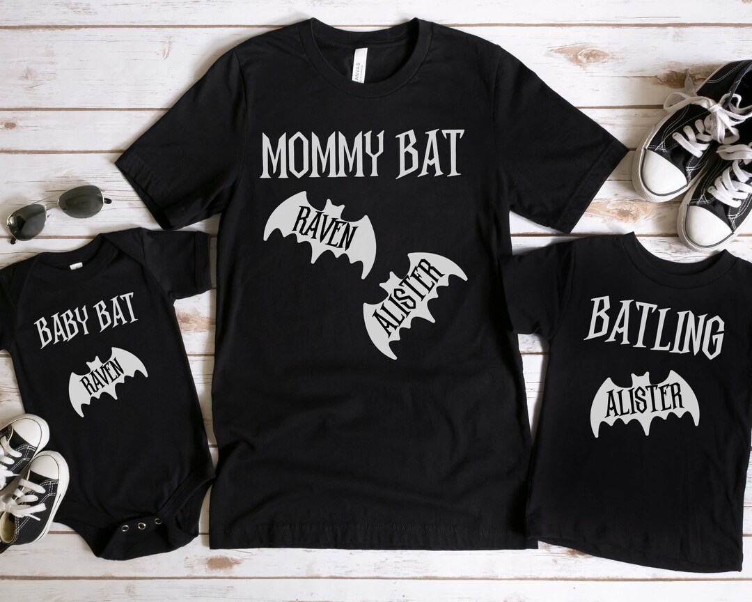 Custom Mom Shirt Mommy and Me Shirt Goth Mom Matching Shirts Bat Mom ...