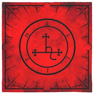 Lilith Sigil Altar Cloth Mother of Demons Succubus Tarot Cloth Dark ...