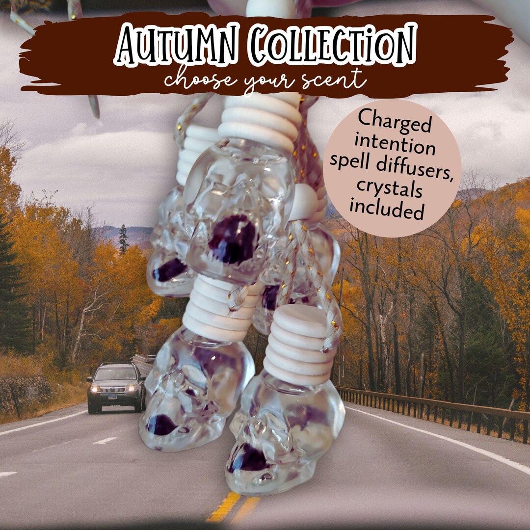 Fall Choose Your Scent Witchy Skull Car Diffuser, Autumn Strong Scent ...