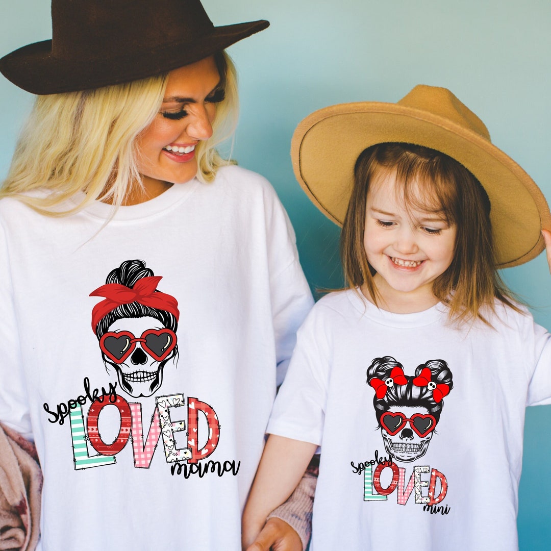 Mommy and Me Outfits Valloween Messy Bun Skeleton Daddy and Me Matching ...