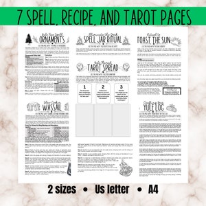 Yule Witchcraft Printable Digital Grimoire Baby Witch Winter Solstice ...