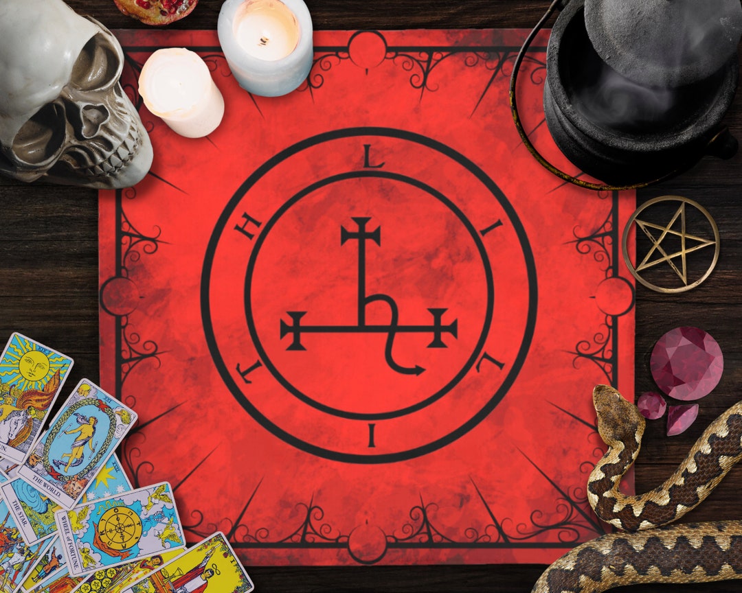 Lilith Sigil Altar Cloth Mother of Demons Succubus Tarot Cloth Dark ...