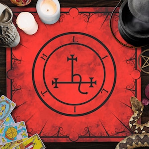 Lilith Sigil Altar Cloth Mother of Demons Succubus Tarot Cloth Dark ...