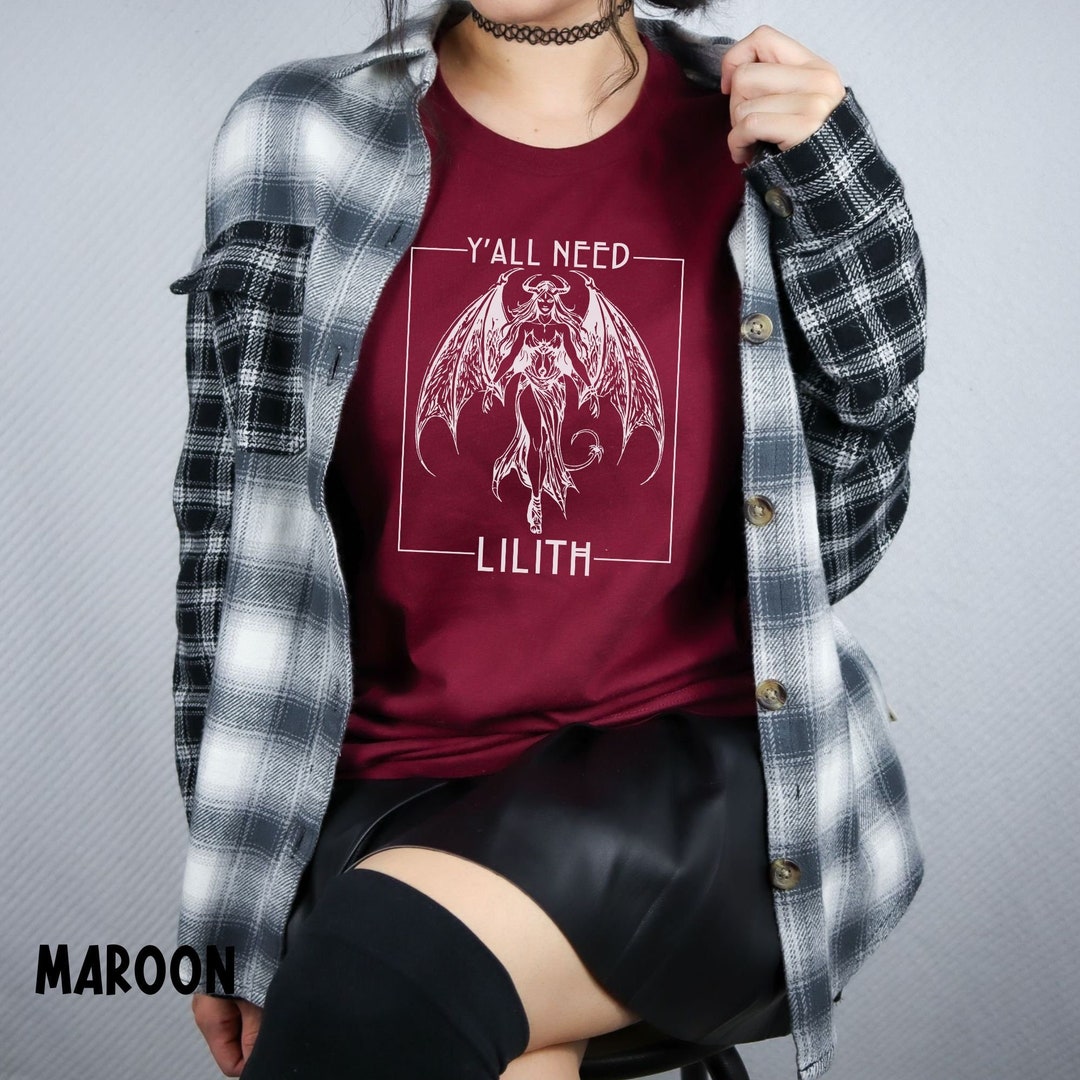 Lilith Dark Goddess Energy Shirt Feminist Pagan Witchy Clothes Mystical ...