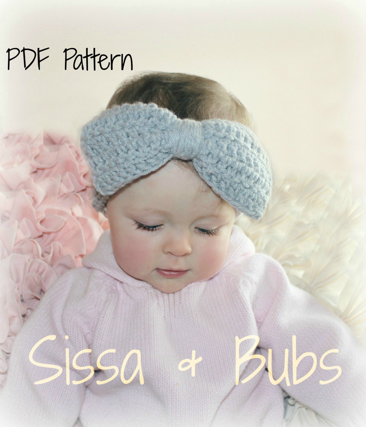 CROCHET PATTERN Beginner: the Kinley Bow Ear Warmer, Head Wrap ...