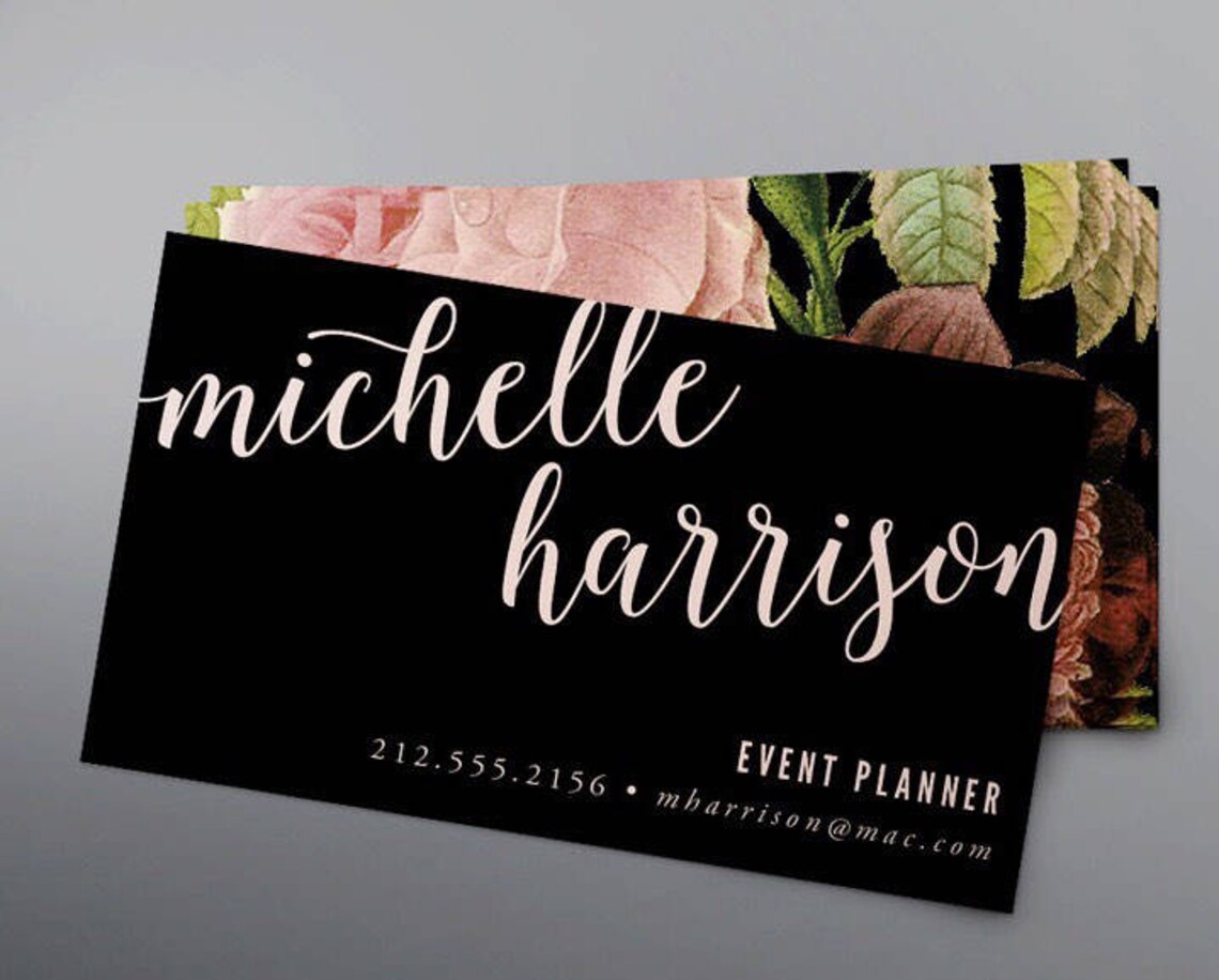 Printable Floral Business Card Printable Calling Card - Etsy