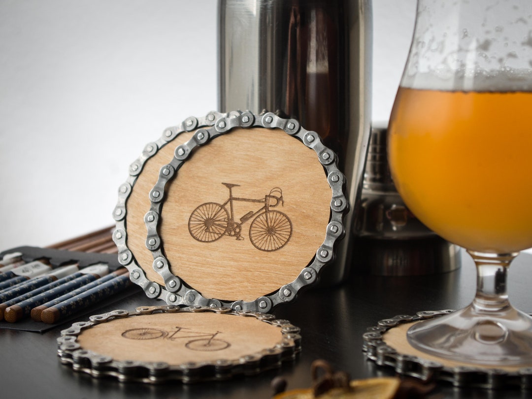 Unique Road Bike Chain Coasters: Handcrafted From Recycled Bicycle ...