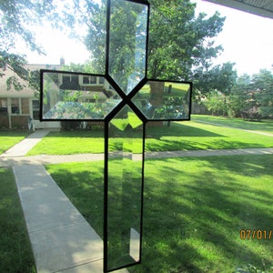 Beveled Cross Suncatcher - Etsy