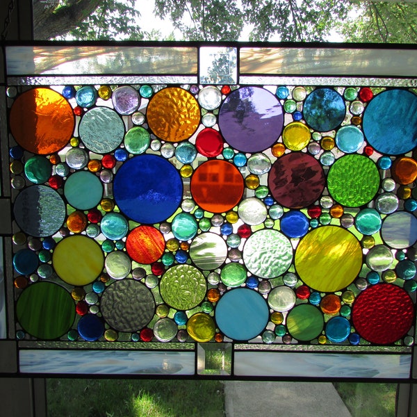 Stained Glass Panel Circles - Etsy