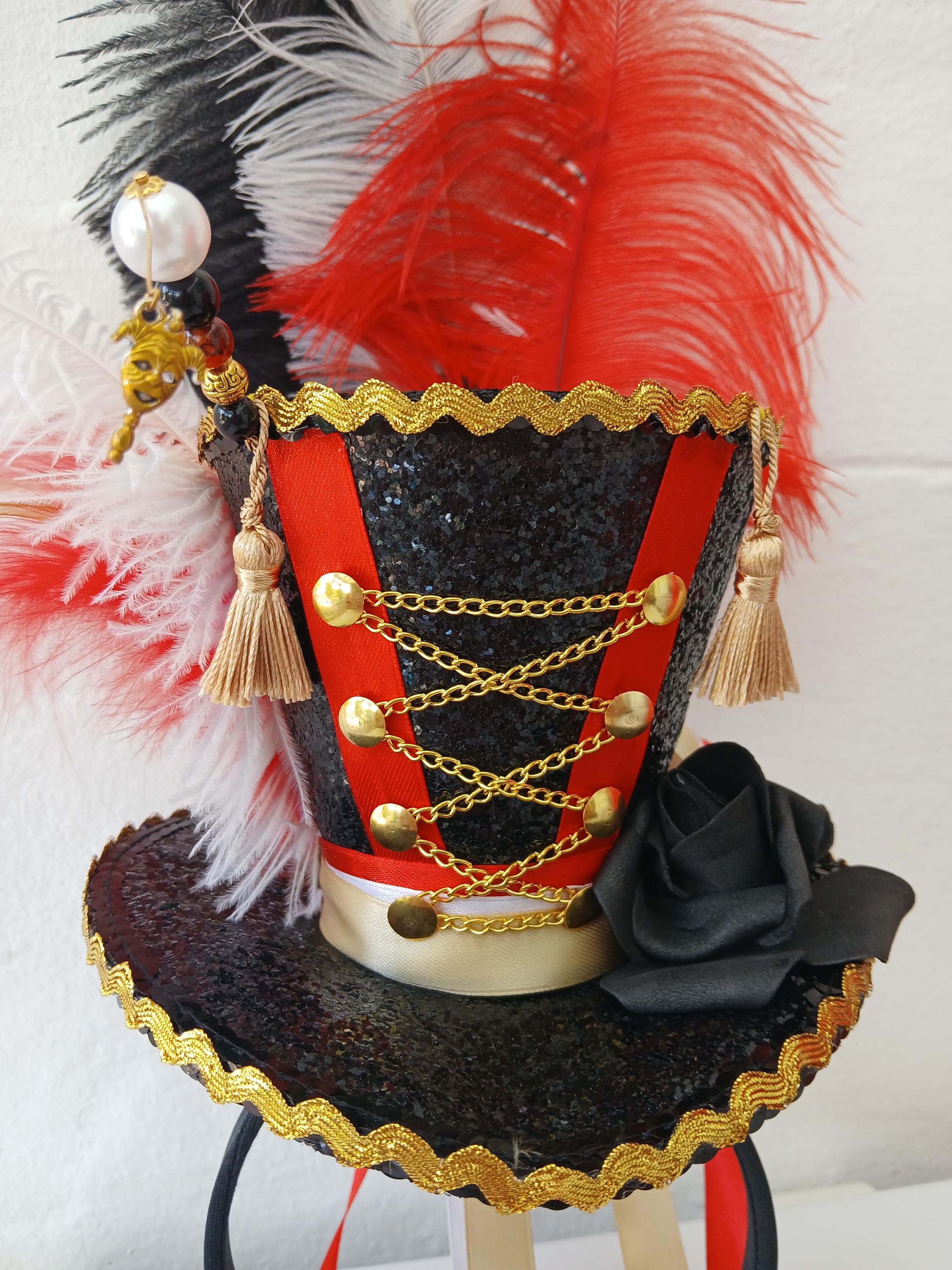 Circus Ringmaster Mini Top Hat Lion Tamer Ringleader Burlesque Showgirl ...