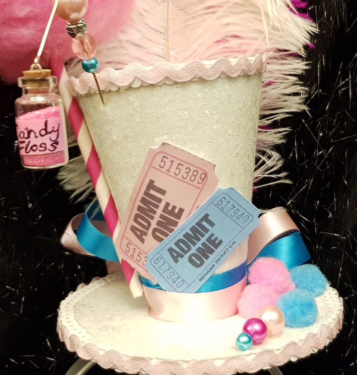Candy Floss Fairground Circus Mini Top Hat - Etsy