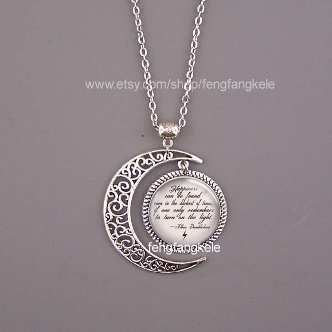 Inspired Necklace Albus Dumbledore Jewelry Quote Moon Pendant - Etsy