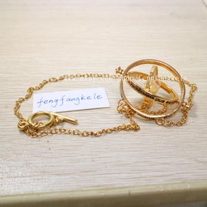 Gold Sand Timer Hour Glass Hourglass Necklace Time Turner Turn Style ...