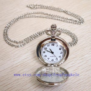 Mega Stone Pocket Watch Necklace Rainbow Gradient Time Pendant Clock ...