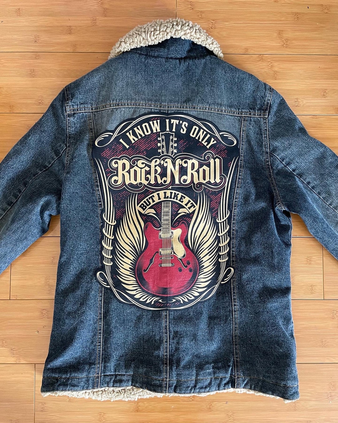The Rolling Stones Denim Jacket - Etsy