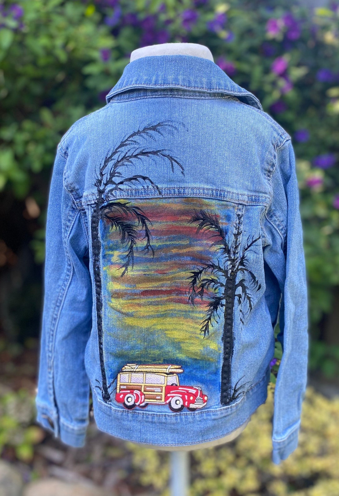 Vintage Hand Painted Jacket - Etsy