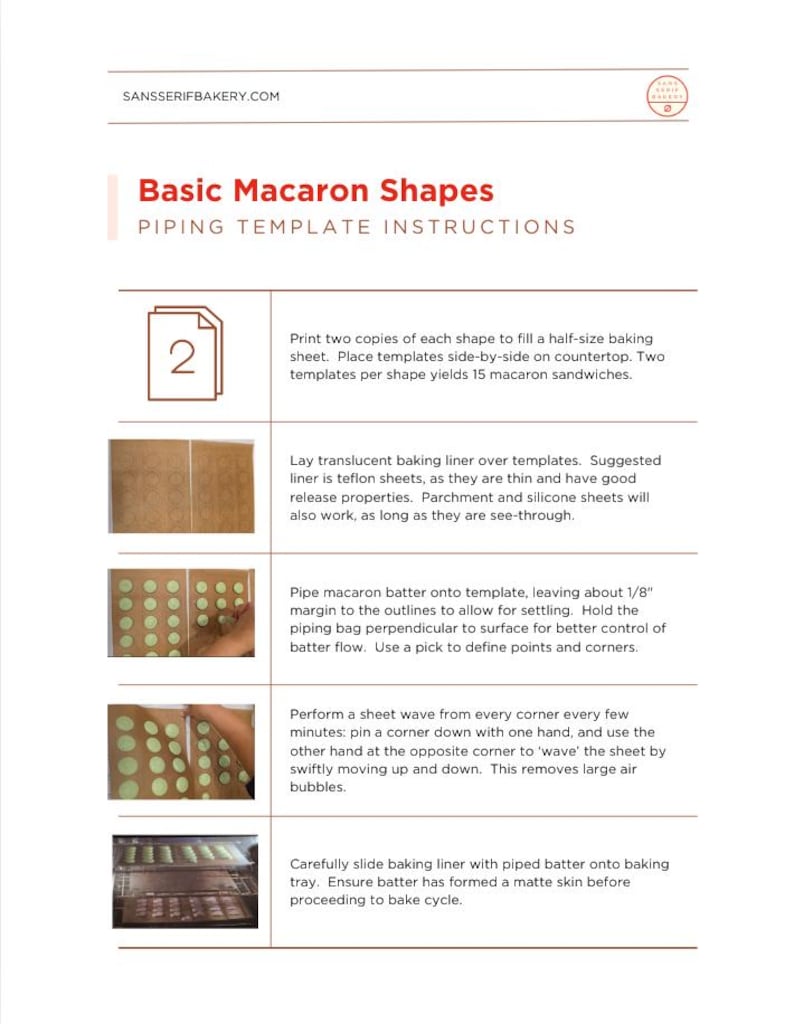 PDF Macaron Piping Templates - 4 Basic Shapes - Etsy