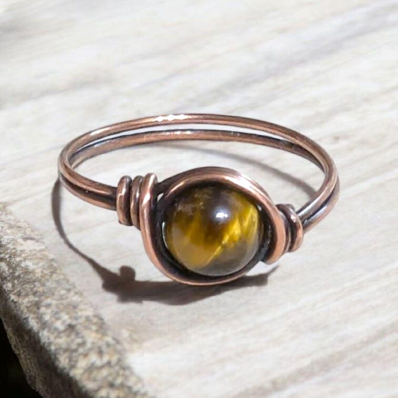 Tiger Eye Ring - Etsy
