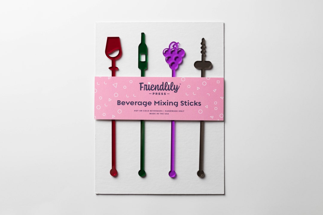 Wine Drink Stirrer Set - Etsy