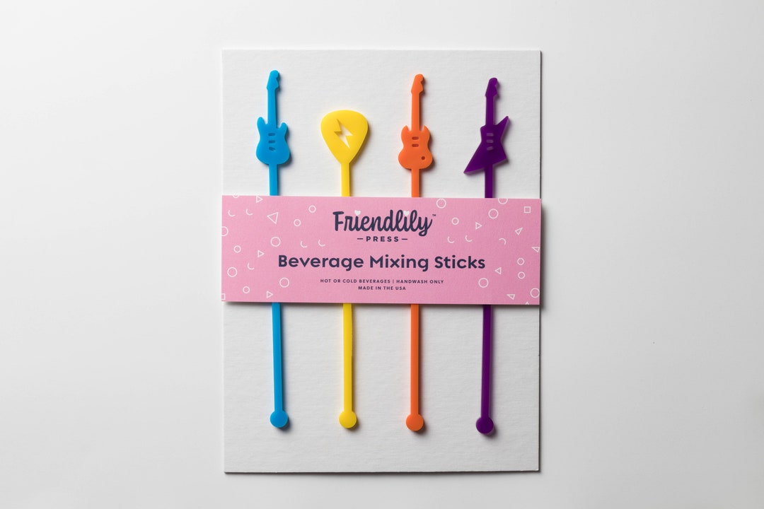 Guitars Drink Stirrer Set - Etsy