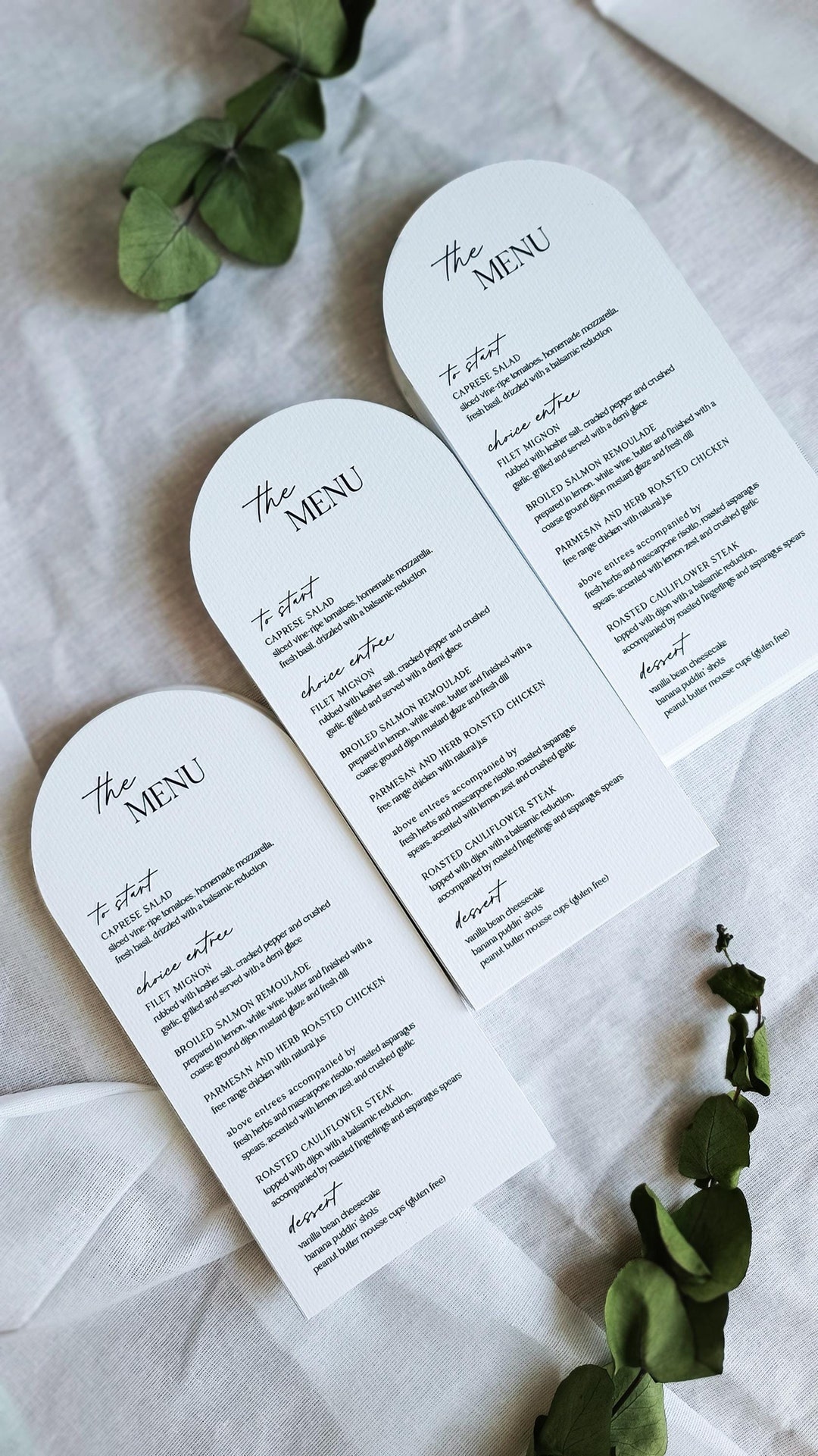 Arch Menu, Printed Arch Wedding Menu, Wedding Menu, Minimalist Menu ...