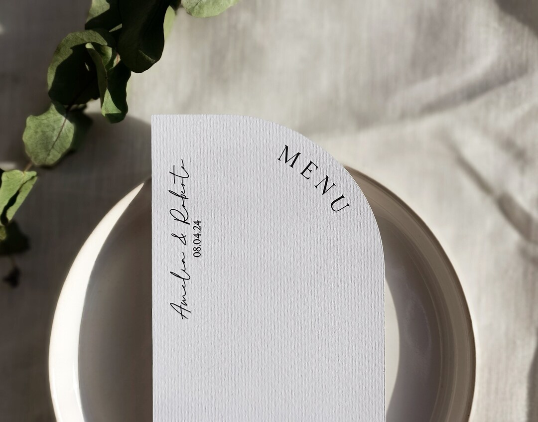 Half Arch Wedding Menu, Minimalist Geometric Printed Cardstock - Etsy