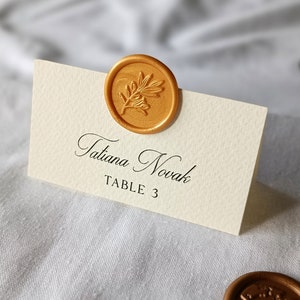 Wax Seal Place Cards Ivory Name Cards Wedding Escort Cards - Etsy