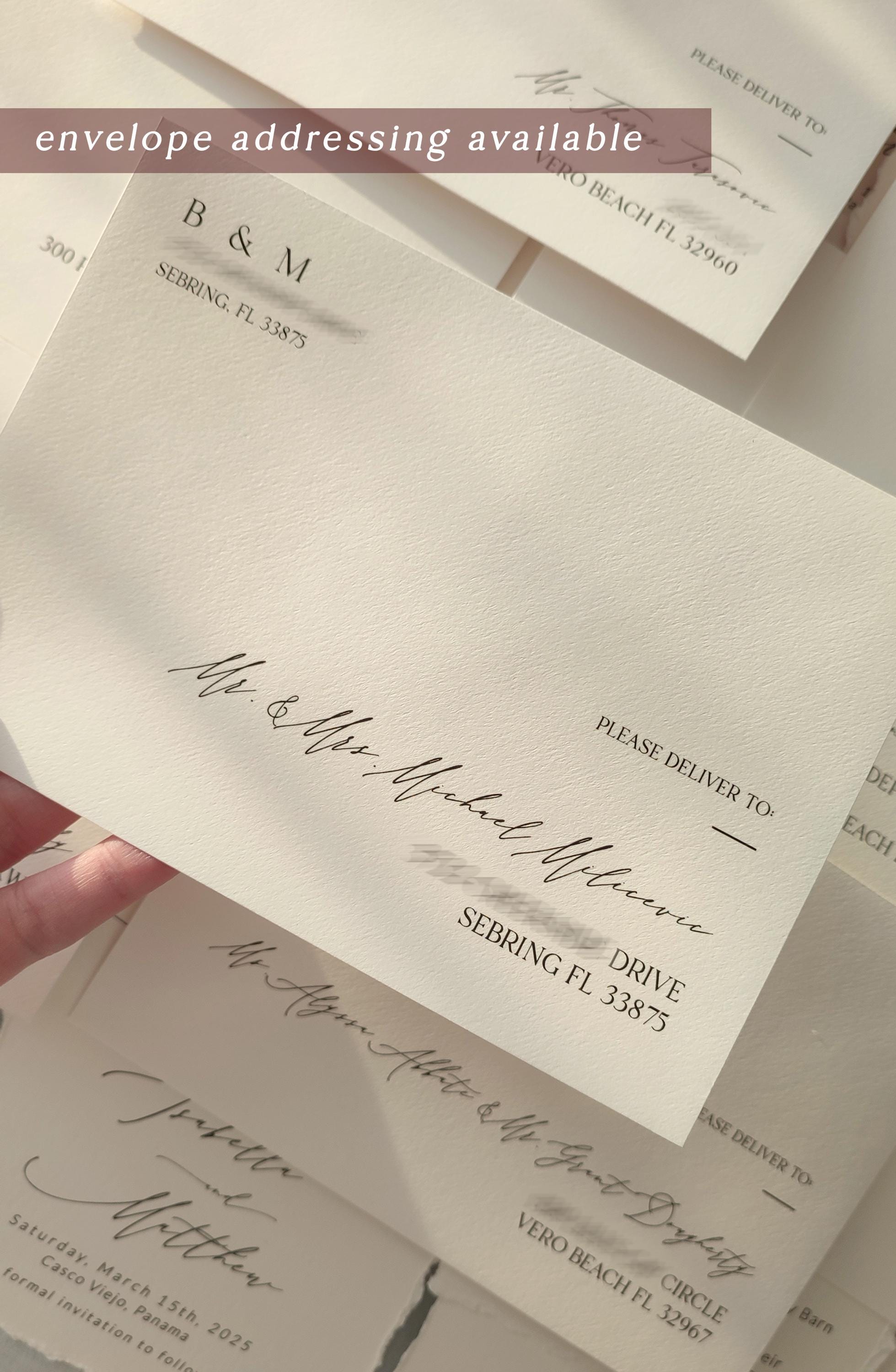 Cotton Jacket Wedding Invitation, Elegant Fabric Invitations With Wax ...