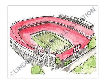 Sanford Stadium Prints - Etsy