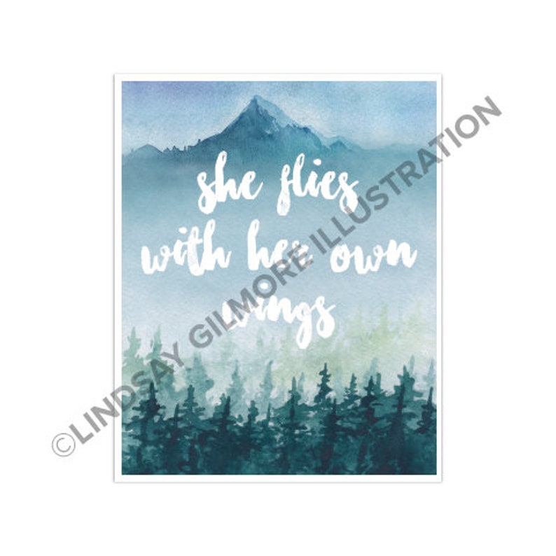 She Flies With Her Own Wings oregon State Motto Print - Etsy