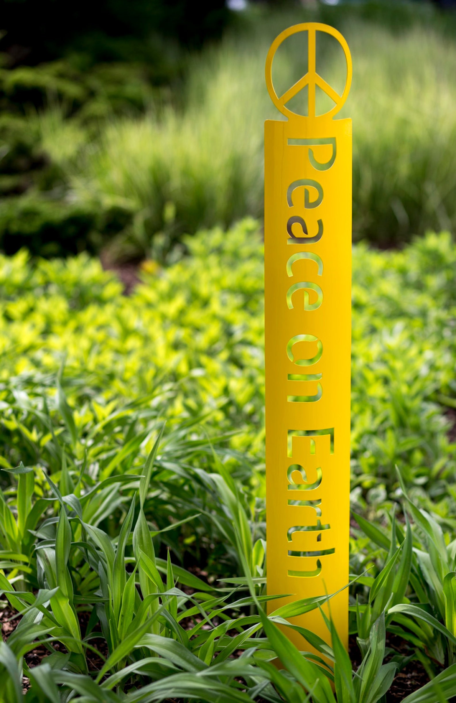 Majestic MFG BIG Peace Post Garden Stake Pole Sign Peace on - Etsy