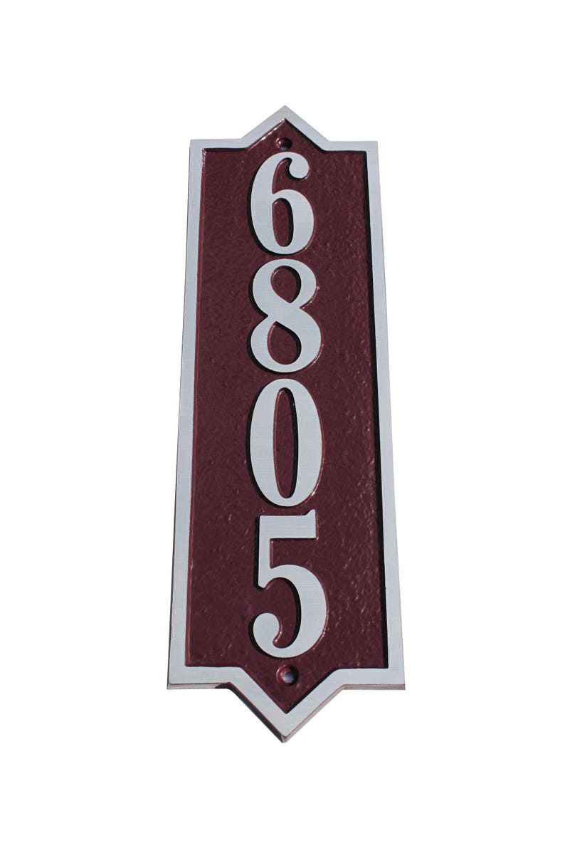 Majestic MFG Aluminum Vertical Address Plaques House Numbers - Etsy