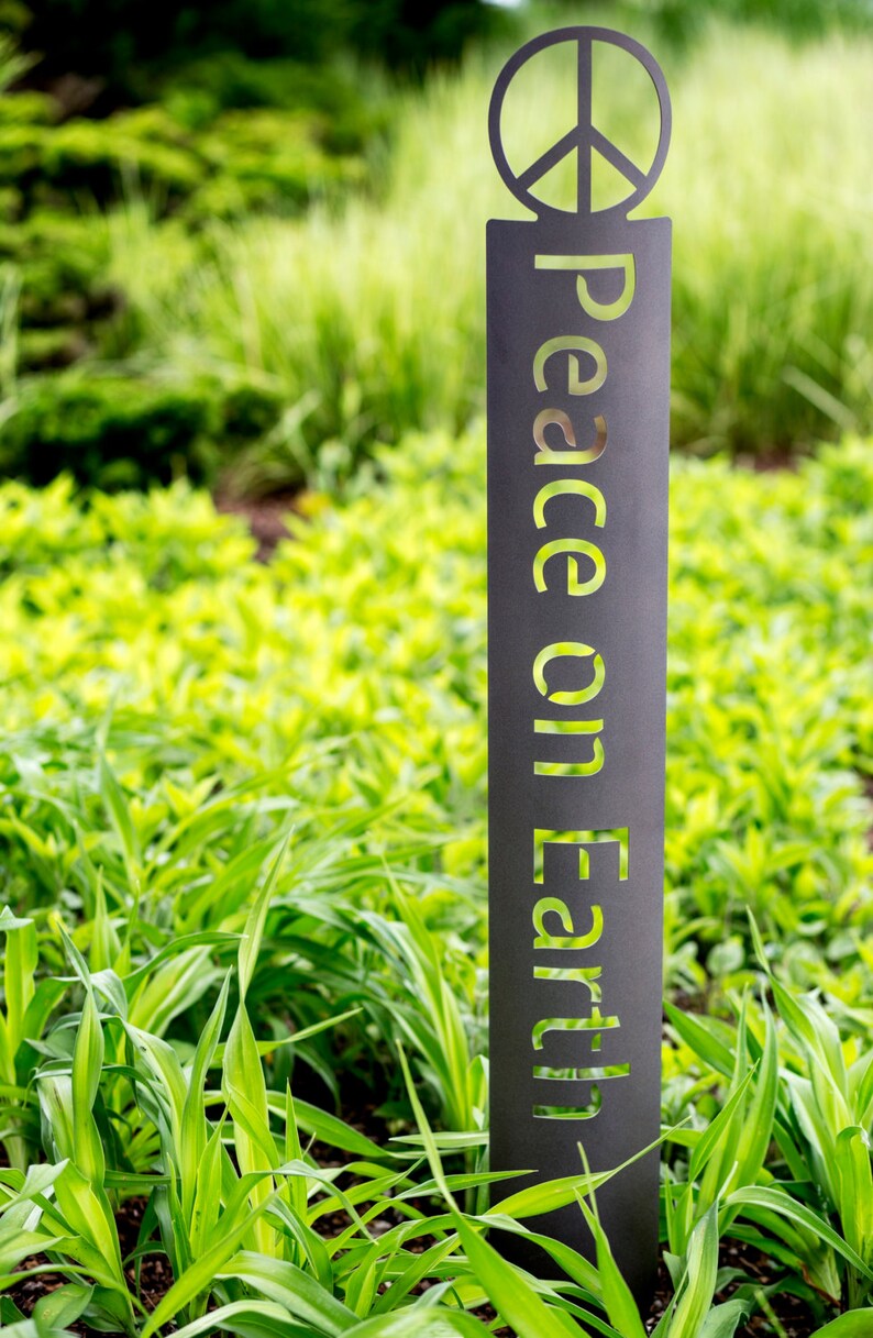 Majestic MFG BIG Peace Post Garden Stake Pole Sign Peace on - Etsy