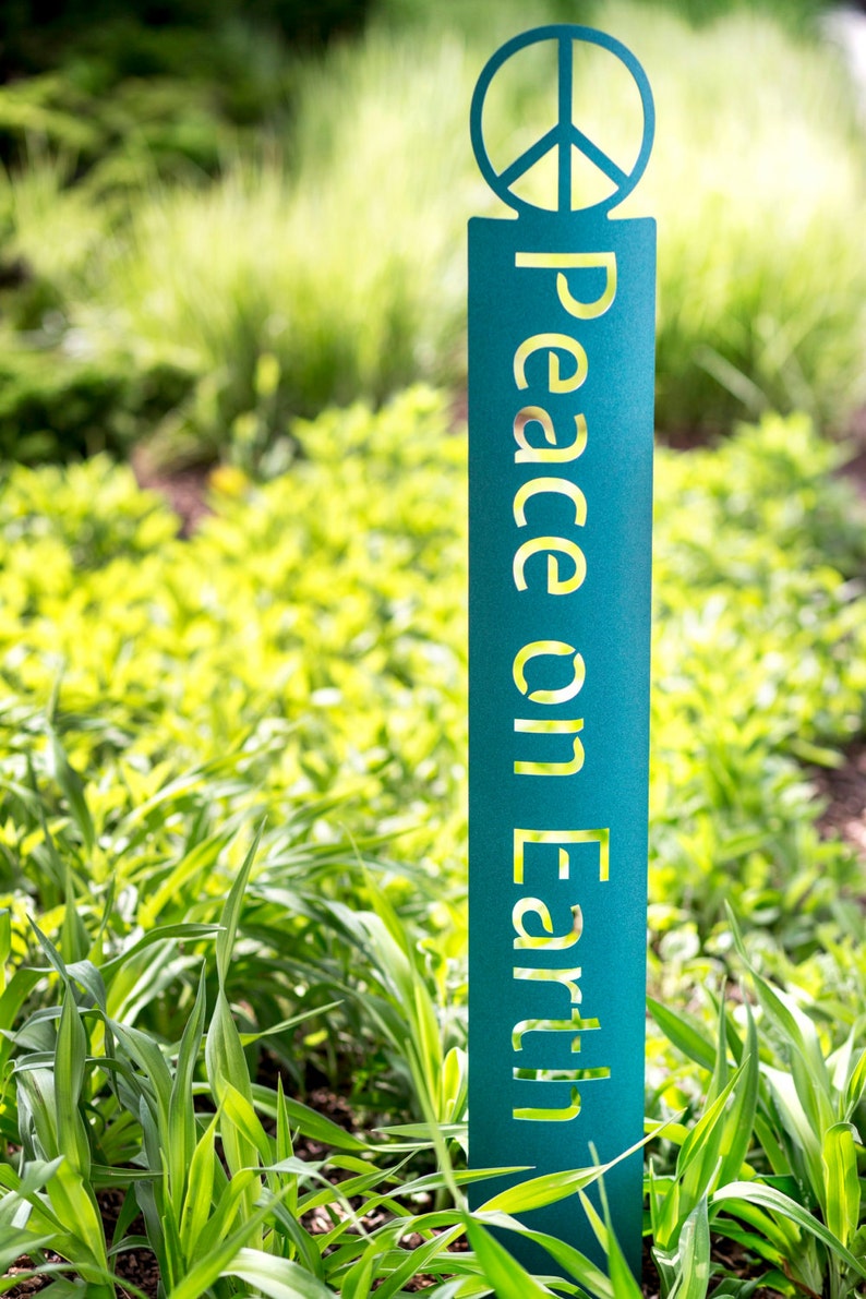 Majestic MFG BIG Peace Post Garden Stake Pole Sign Peace on - Etsy