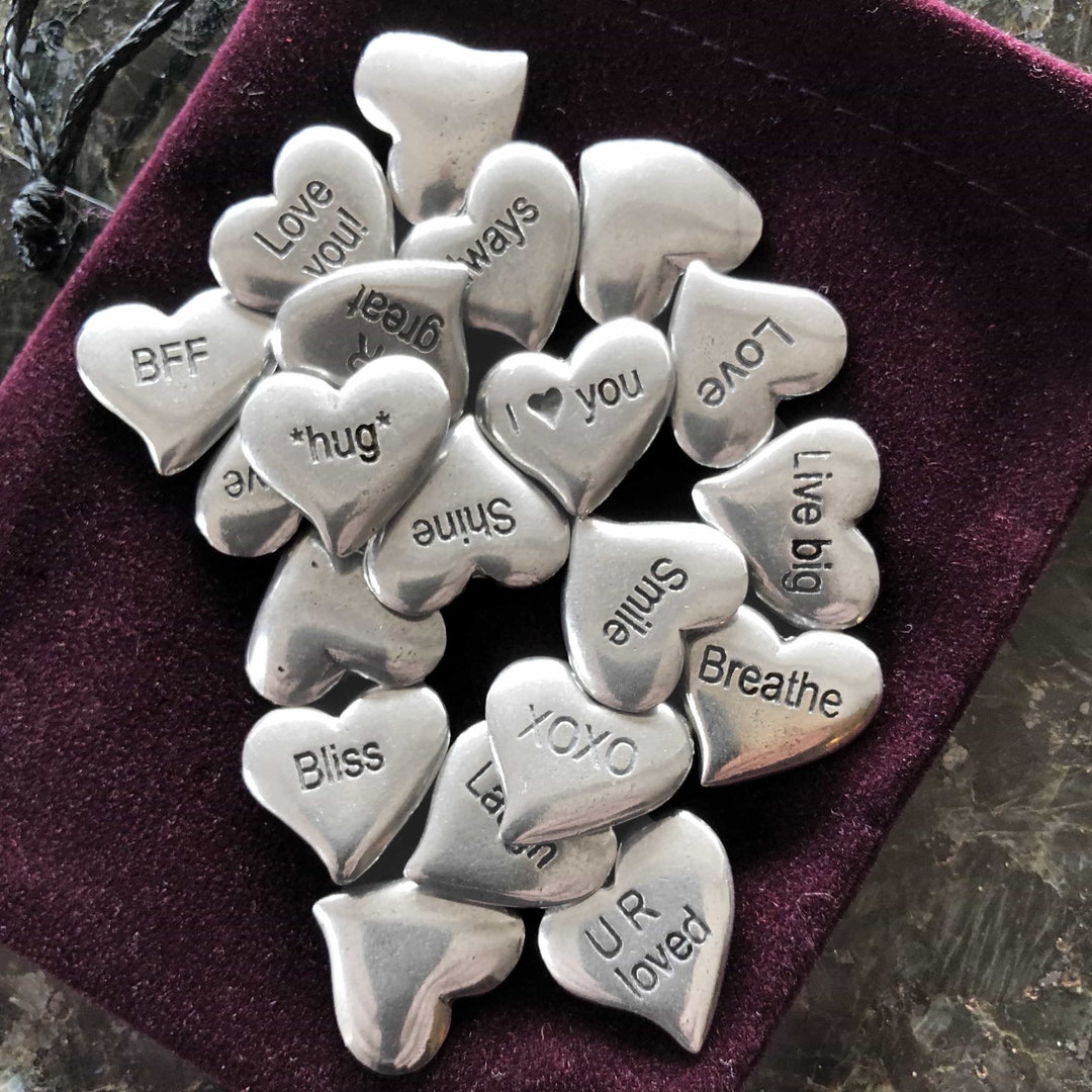 Pouch of Tiny Hearts - Tiny Heart Pocket Charms 20pc Bag - Etsy