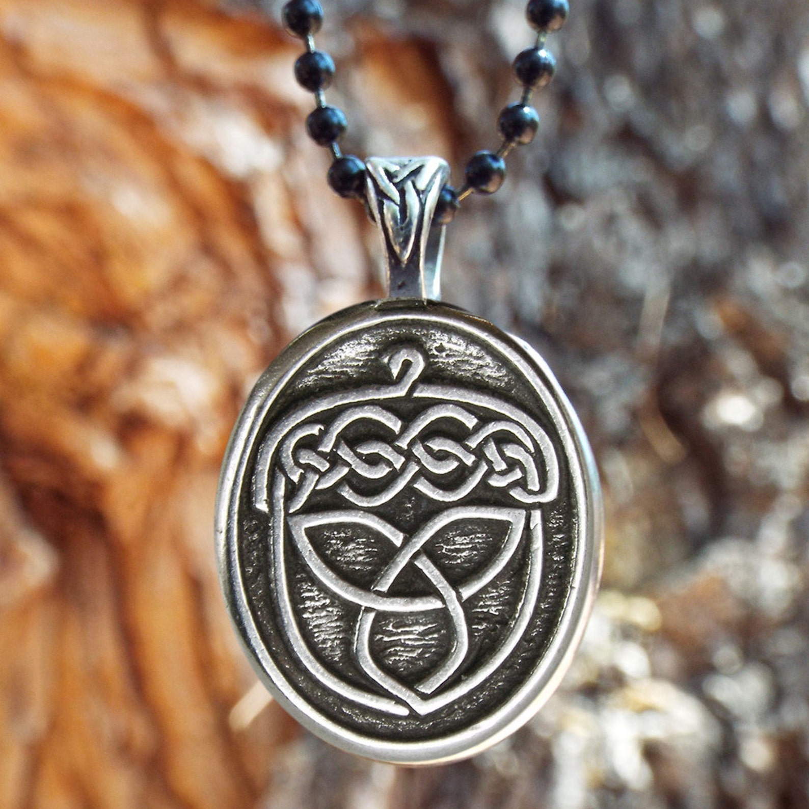 Celtic Knot Acorn Necklace With Fine Pewter Pendant Irish - Etsy
