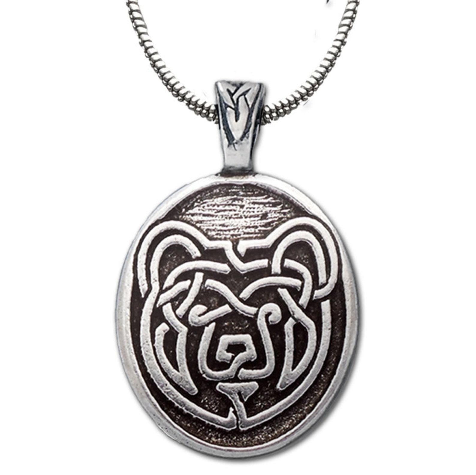 Celtic Knot Bear Necklace With Fine Pewter Pendant - Etsy