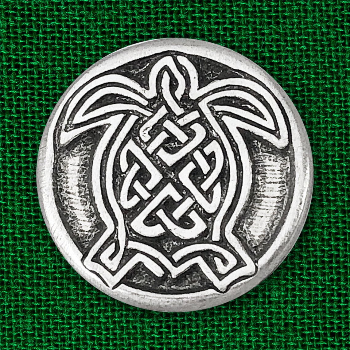 Celtic Turtle Pewter Pin Turtle Celtic Knot Pin Celtic Pin | Etsy