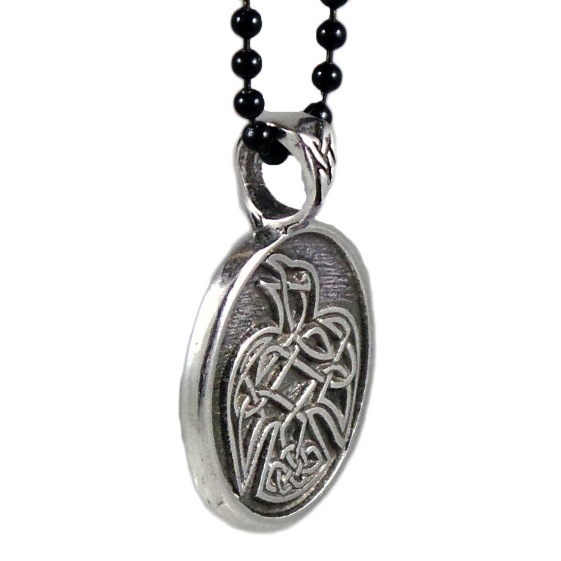 Celtic Knot Raven Necklace With Fine Pewter Pendant - Etsy