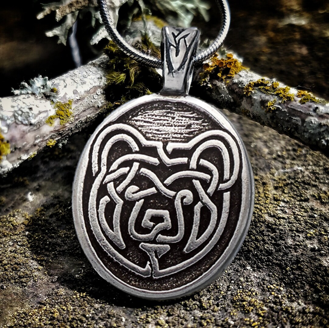 Celtic Knot Bear Necklace With Fine Pewter Pendant - Etsy