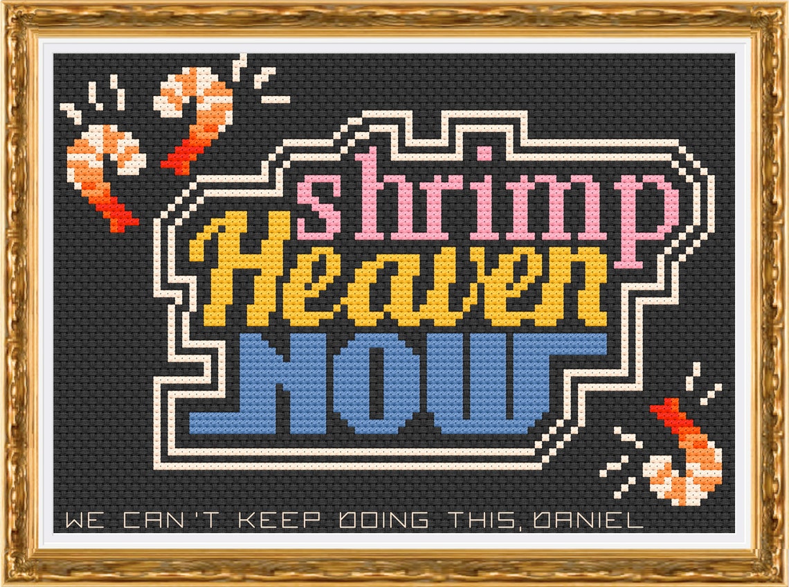 PDF MBMBAM Shrimp Heaven Now Cross Stitch Downloadable Digital Pattern ...