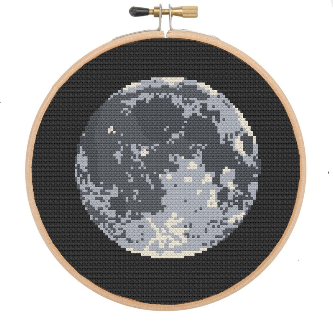 PDF Full Moon Cross Stitch Downloadable Digital Pattern - Etsy